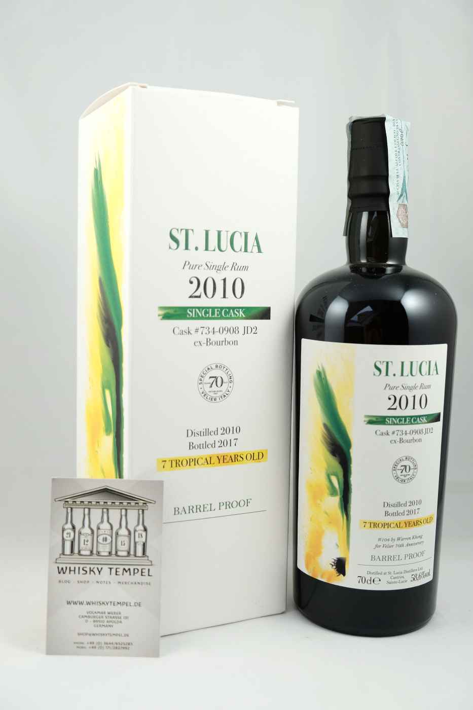 ST. LUCIA - Rum - 58,6% - 0,7 Liter - 267 Flaschen - Single Cask